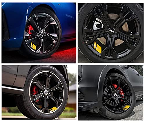 Kelenate® (Yellow) 6pcs Wheel Rim Stripe Reflective Stickers for Car Vinyl Reflective Safety Decoration Stripe Universal Rim Decals for Bumper Fender Accessories Compatible with GLE Class
