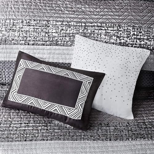 Madison Park Quilted Cal King Coverlet Set in Grey/Taupe Finish MP13-3400