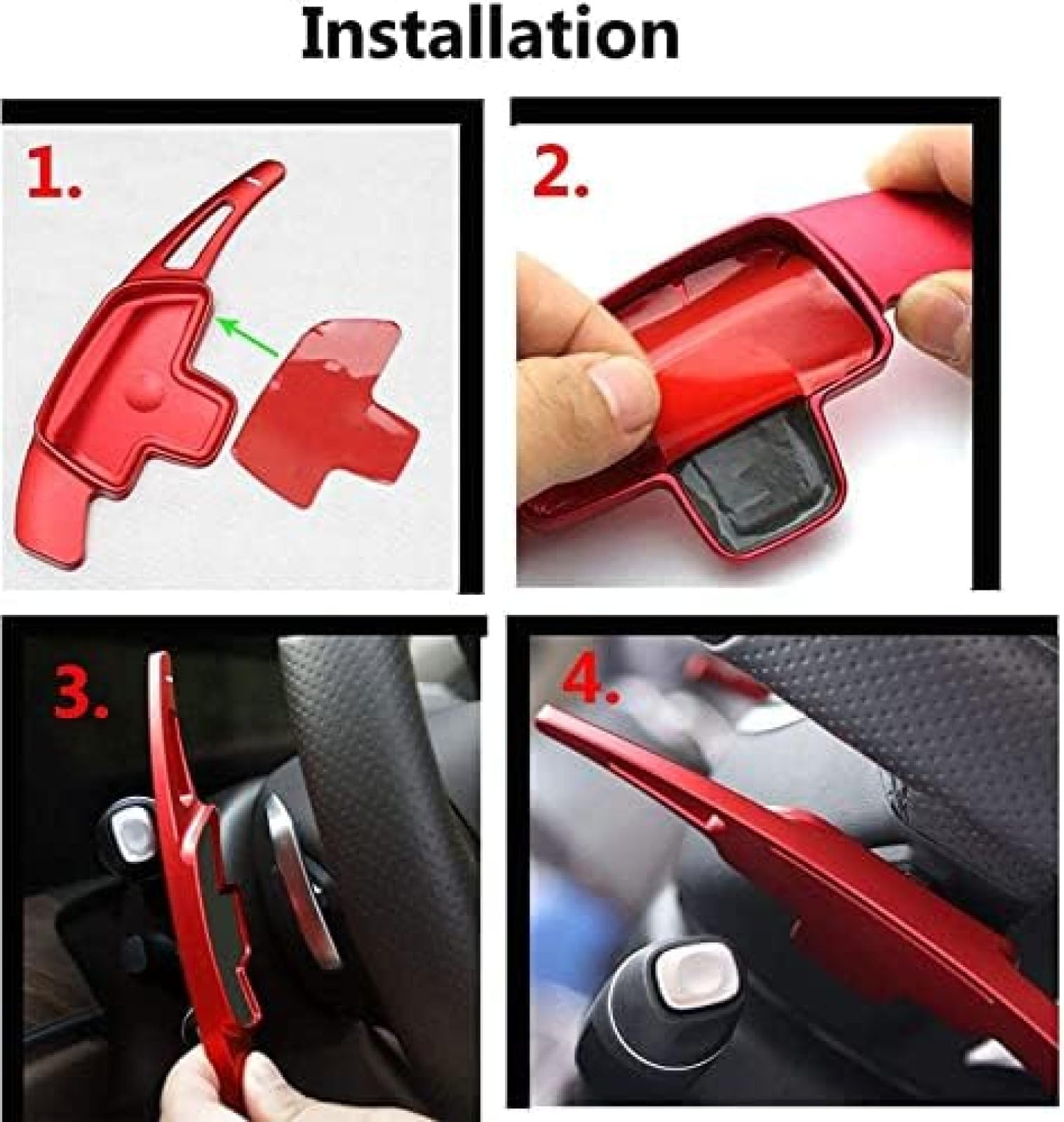 Paddle Shifters for Mercedes Benz 2015-2019 GLS GLA GLE GLE W166 Aluminum-AlloySteering Wheel Paddle Shifter Extension Shift Paddle Blade Red