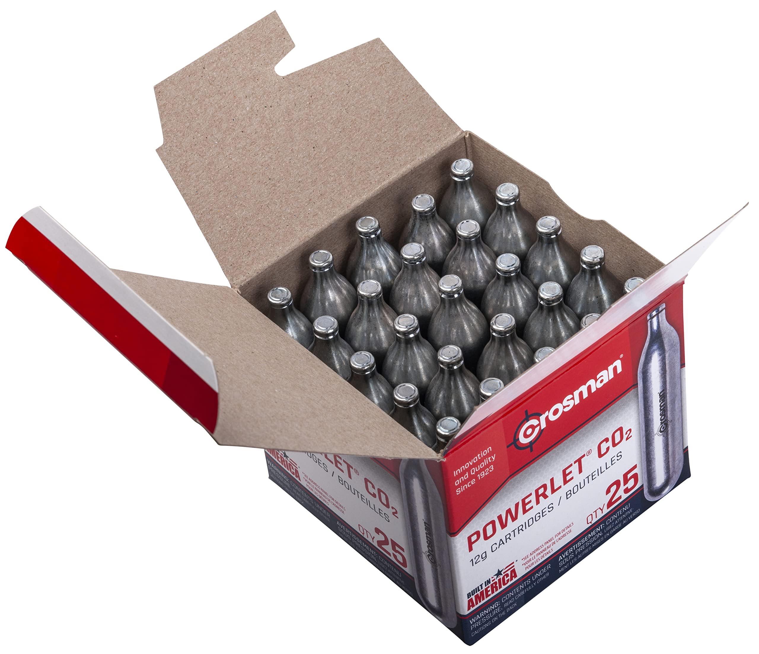 Crosman 25-Count 12-Gram CO2 Cartridges For Air Rifles And Air Pistols 2311-N