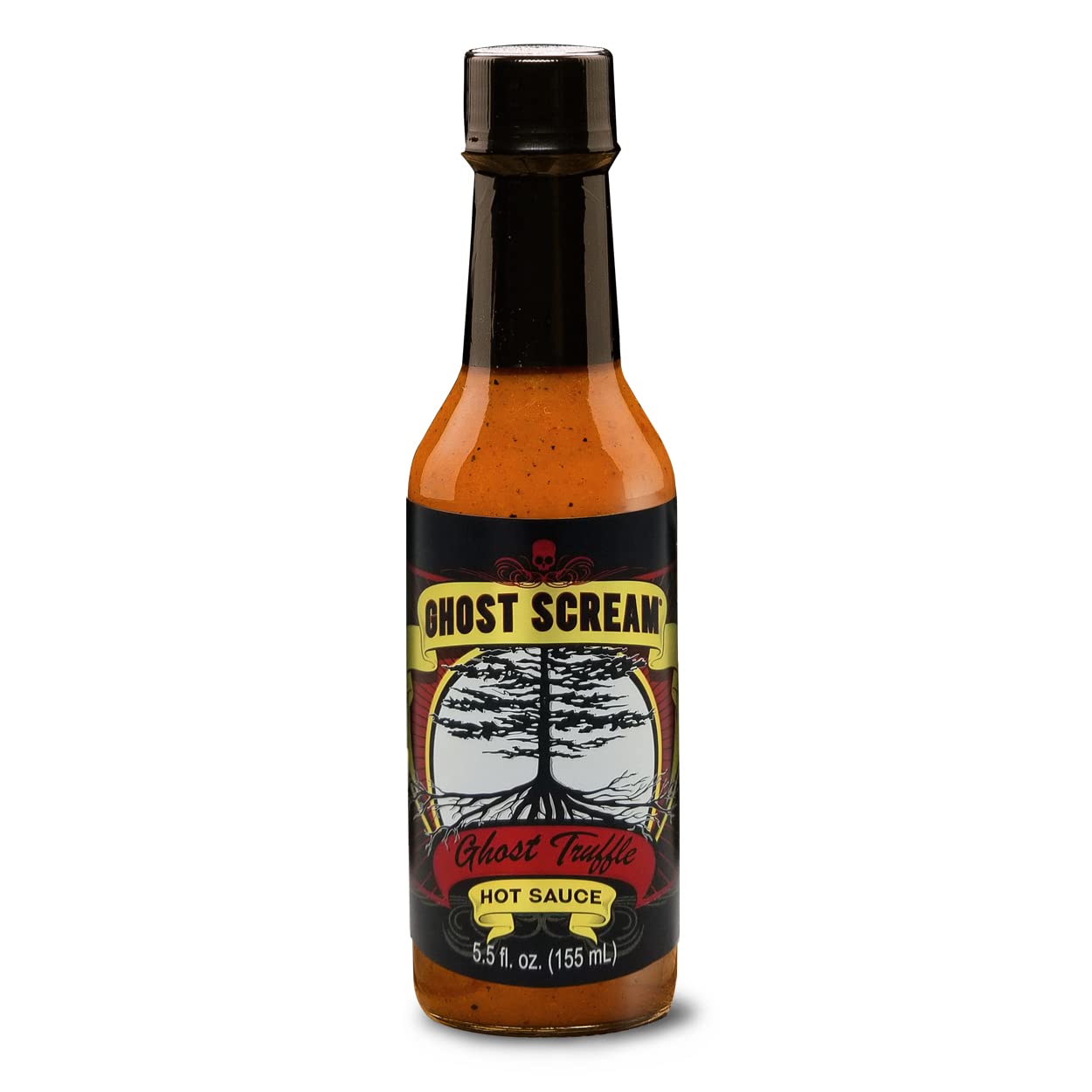 Ghost Scream Hot Sauce - "Ghost Truffle Hot Sauce" - Smooth, Bold, Umami Flavors, (5.5 Oz.)