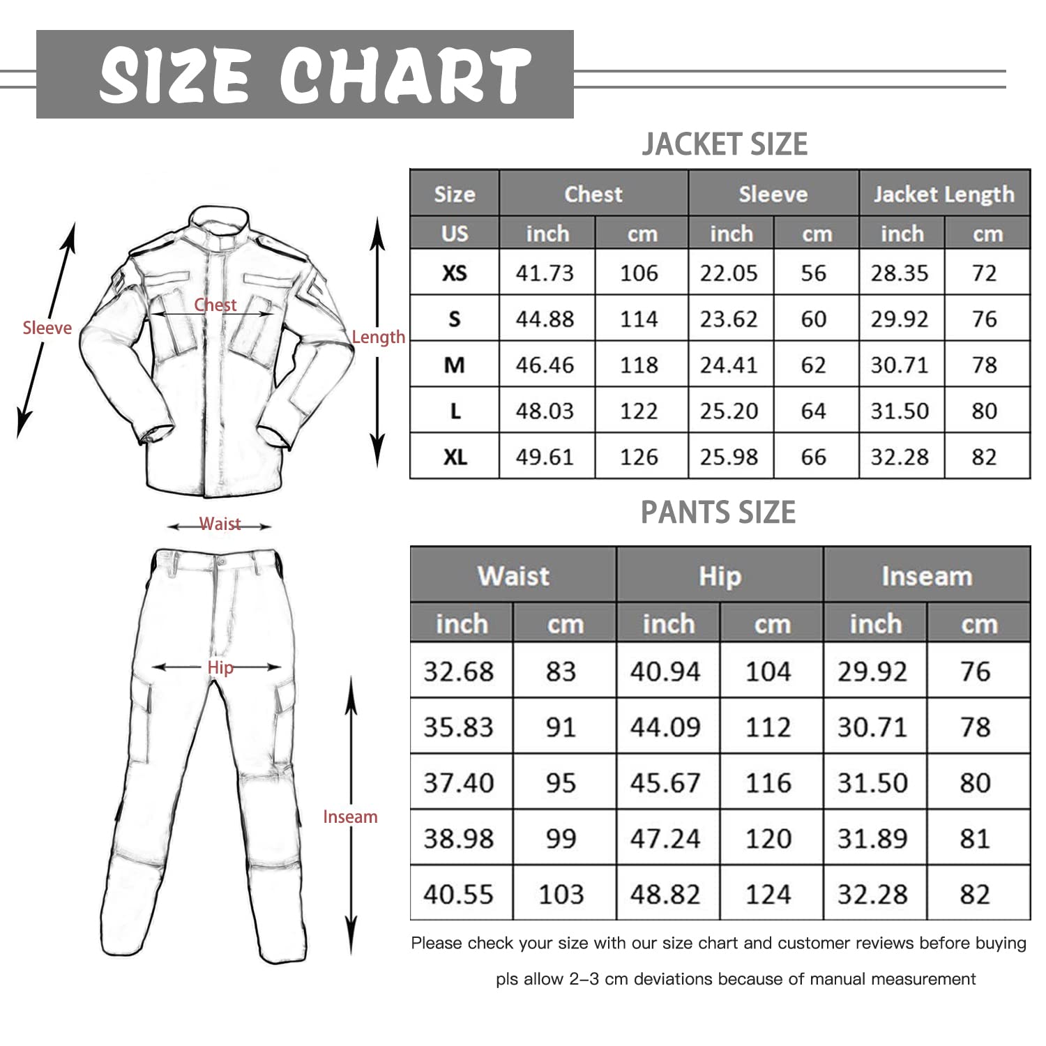 Mens Military Uniform Camouflage Jacket & Pants Set Training Shirt Hunting Paintball Pants