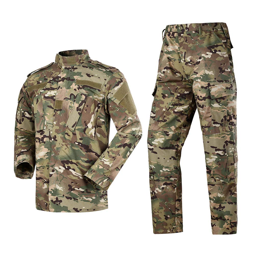 Mens Military Uniform Camouflage Jacket & Pants Set Training Shirt Hunting Paintball Pants