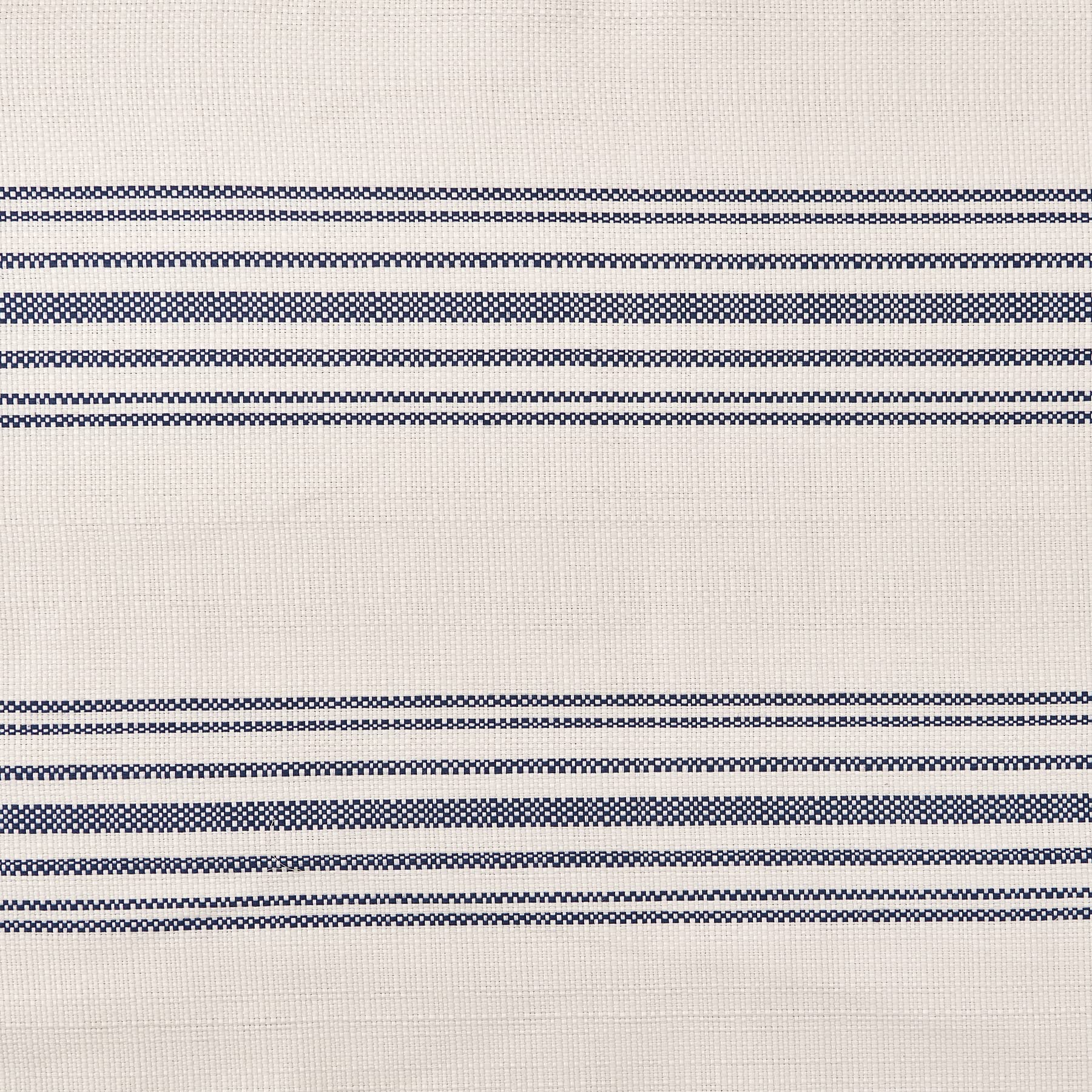 HiEnd Accents Prescott Farmhouse Bedding, 3 Piece Super King Size Striped Comforter Set with Pillow Shams, Ivory Navy Ticking Stripes Pattern, Chic Casual Coastal Boho Style Bed Set