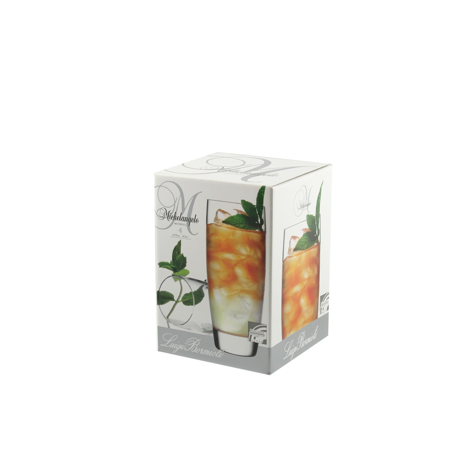 Luigi Bormioli Set of 4 Michelangelo Masterpiece 14.5-Oz. Beverage Glasses