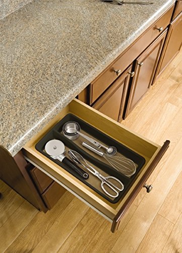Rubbermaid No-Slip Gadget Tray, Black with-Gray Base 1994533
