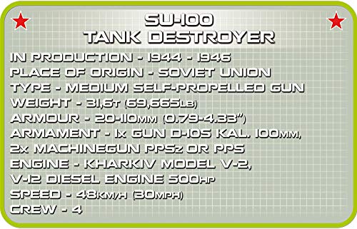 COBI Historical Collection SU-100 SPG Vehicle , Green