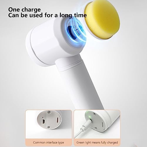 Sentmoon Clearance Cordless Electric Cleaning Brush, Electric Spin Scrub-BER with 5 Brush Heads, Power Scrub-BER, Rechargeable Cleaning Tools for Bathroom Wall Kitchen Tile Window Sink