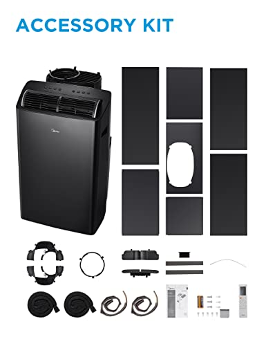 Midea Duo 12,000 BTU (10,000 BTU SACC) HE Inverter Ultra Quiet Portable Air Conditioner, Cools up to 450 Sq. Ft., Works with Alexa/Google Assistant, Includes Remote Control & Window Kit