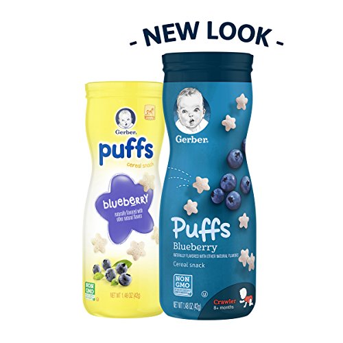 Gerber Graduates Puffs Cereal Snack, Assorted Flavors, 1.48 Ounce, 6 Count