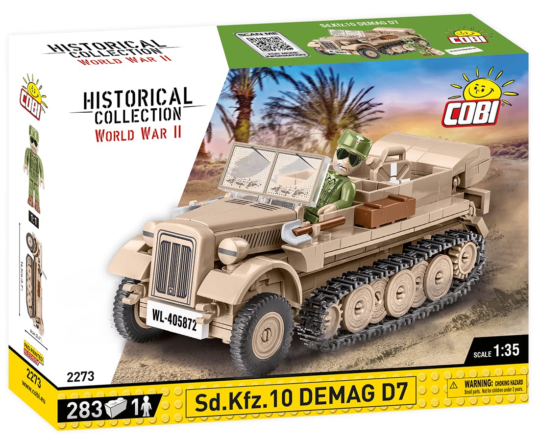 Cobi toys 283 Pcs Hc WWII /2273/ Sd.Kfz.10 Demag D7