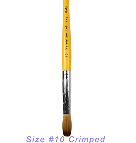 Valentino - Acrylic Nail Brush (Size #10 Crimped)