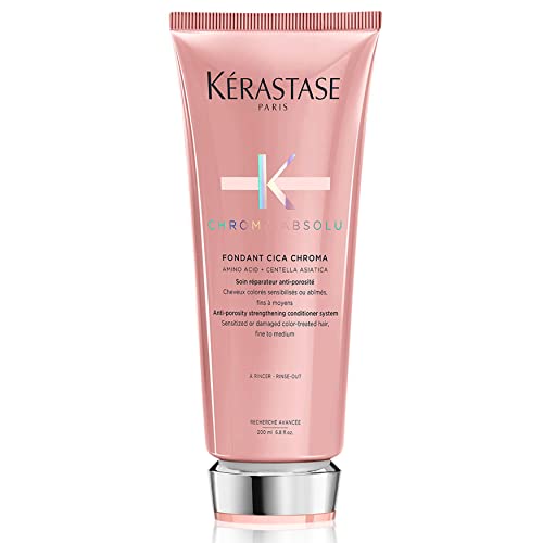 Kerastase Chroma Absolu Cica Chroma Strengthening Conditioner | For Sensitized or Damaged Color-Treated Hair | Fine To Medium, Anti-Porosity, with Lactic Acid | 6.8 Fl Oz