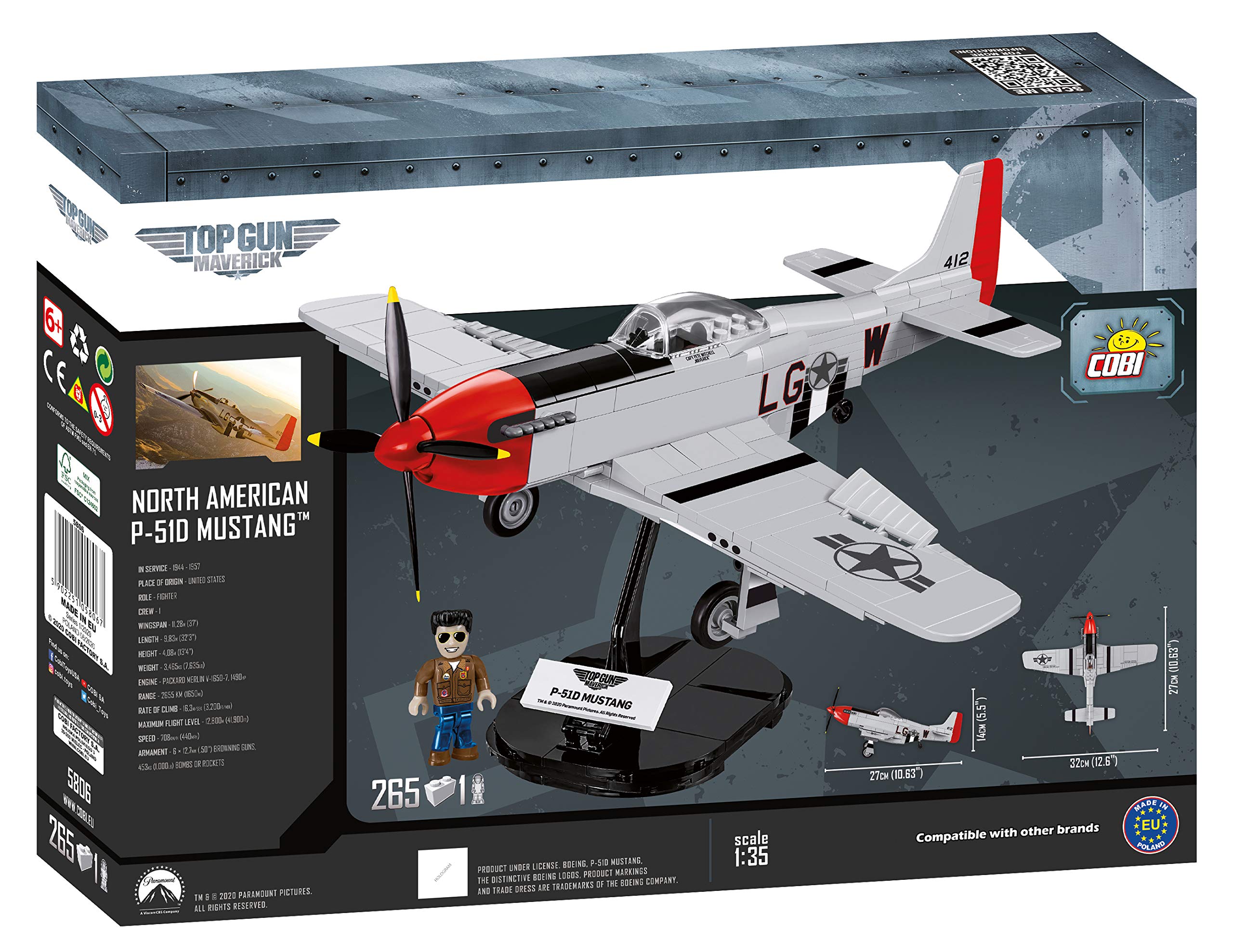COBI TOP Gun: Maverick Mustang P-51D