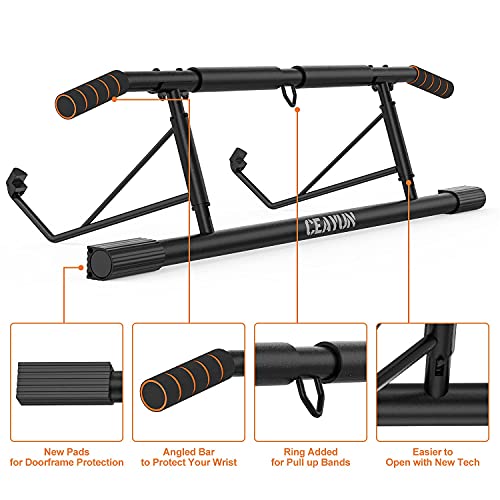 CEAYUN Pull up Bar for Doorway, Portable Pullup Chin up Bar Home, No Screws Multifunctional Dip bar Fitness, Door Exercise Equipment Body Gym System Trainer