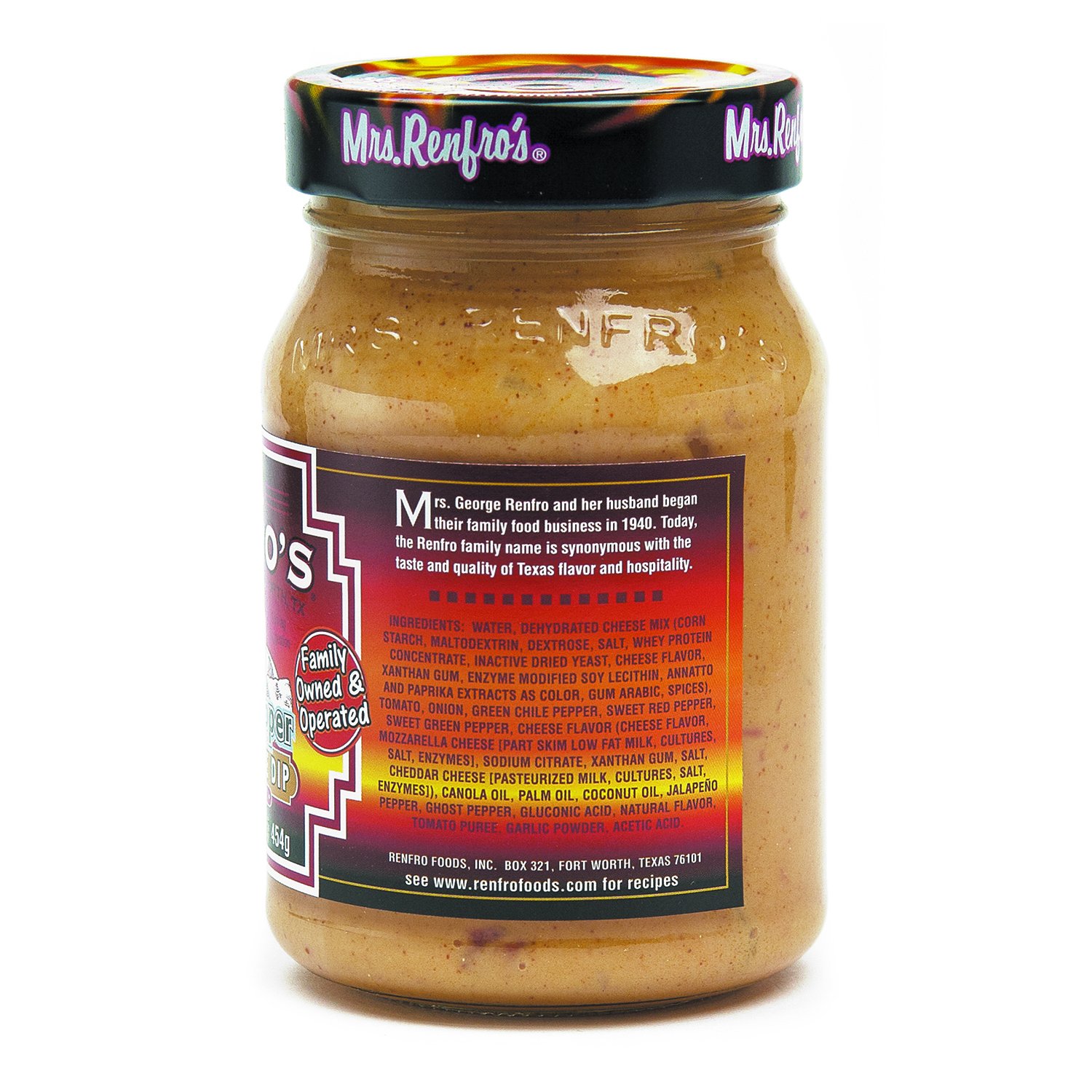 Mrs. Renfro’s Ghost Pepper Nacho Cheese Dip – Gluten Free (16-oz. jars, 4-pack)