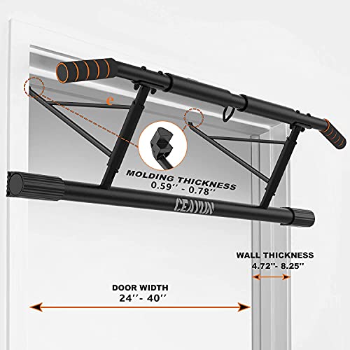 CEAYUN Pull up Bar for Doorway, Portable Pullup Chin up Bar Home, No Screws Multifunctional Dip bar Fitness, Door Exercise Equipment Body Gym System Trainer