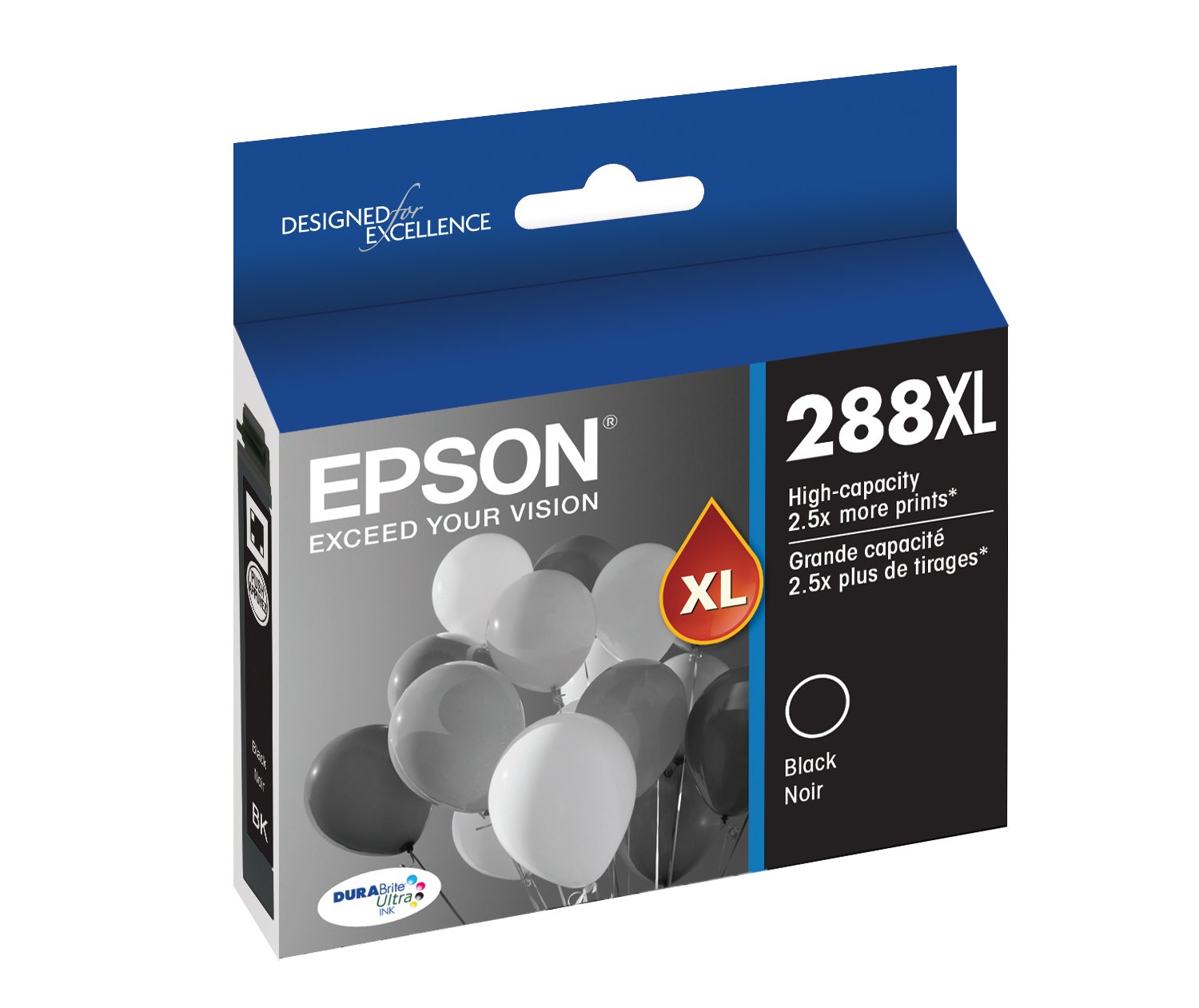 EPSON T288 DURABrite Ultra -Ink High Capacity Black -Cartridge (T288XL120-S) for select Epson Expression Printers