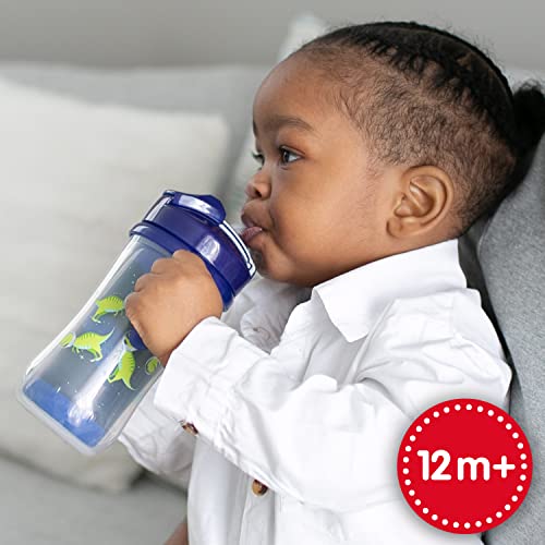 Dr. Brown's Milestones Insulated Sippy Cup with Straw and Handles - Blue - 10oz - 2-Pack - 12m+