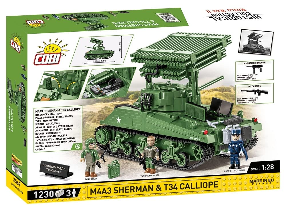 BRICKCOMPLETE COBI Set of 2: 2569 M4A3 Sherman & T34 Calliope - Executive Editon & 2562 Panzer III AUSF.J