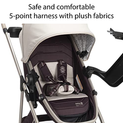 Safety 1st Deluxe Grow and Go Flex 8-in-1 Travel System, Weight Capacity from 4–35 lbs, Dunes Edge
