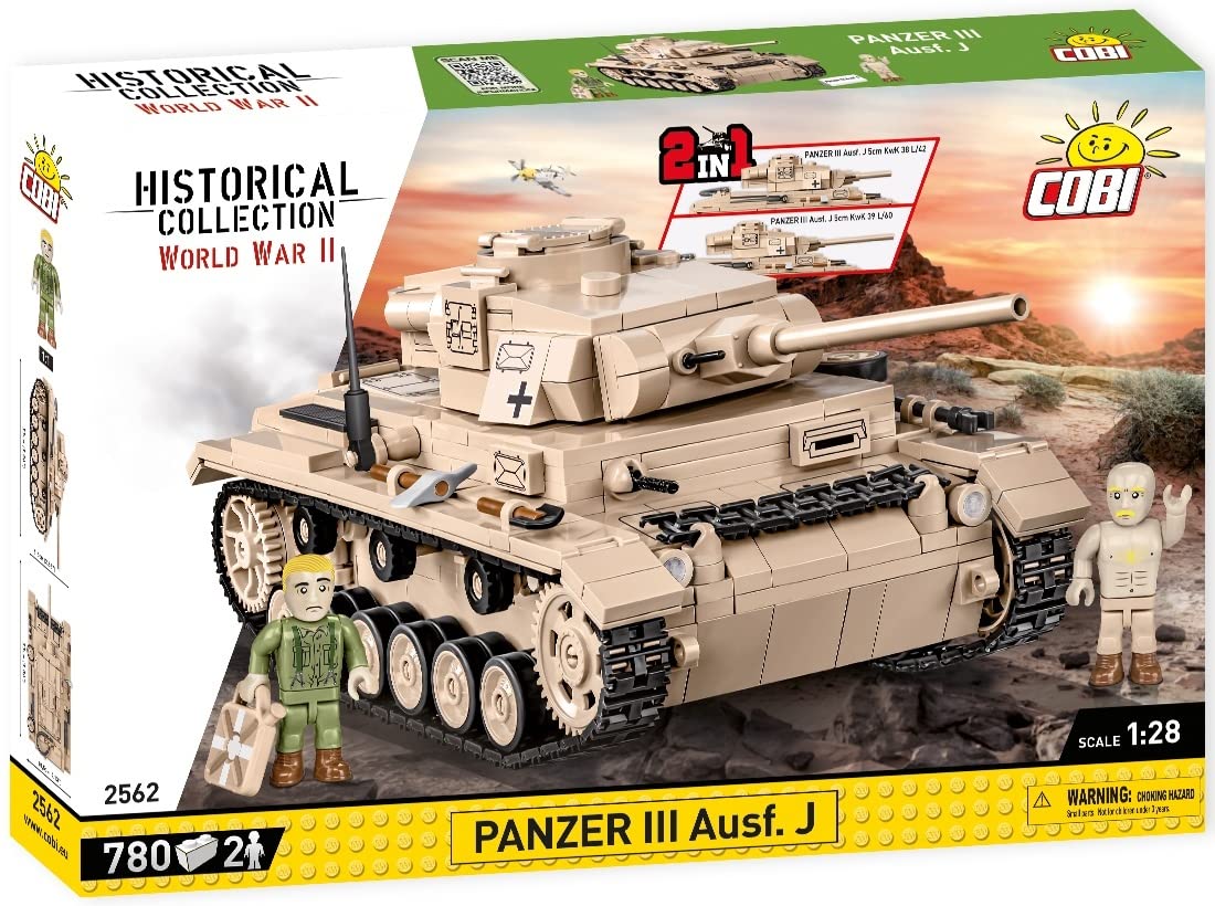 BRICKCOMPLETE COBI Set of 2: 2569 M4A3 Sherman & T34 Calliope - Executive Editon & 2562 Panzer III AUSF.J