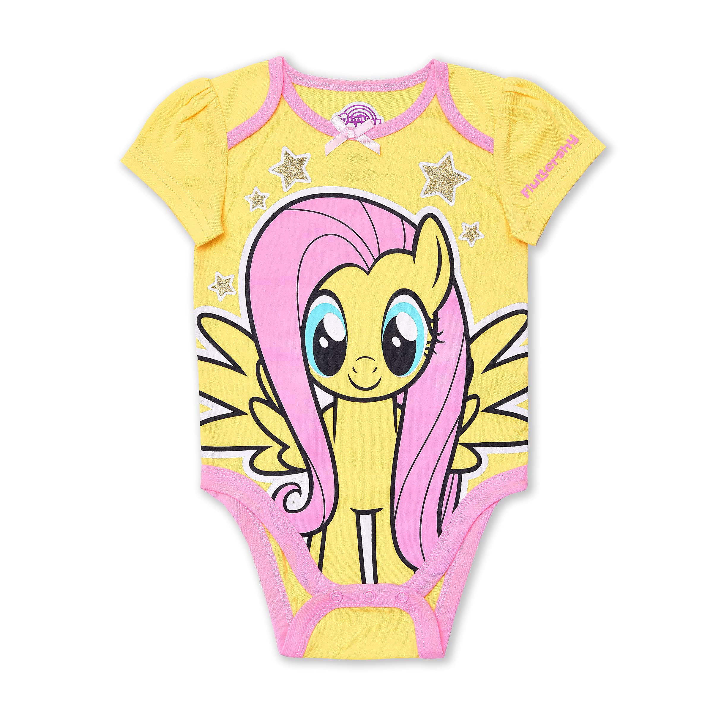 My Little Pony Girls’ 5 Piece Bodysuit Pack for Infant – Pink/Blue/Yellow