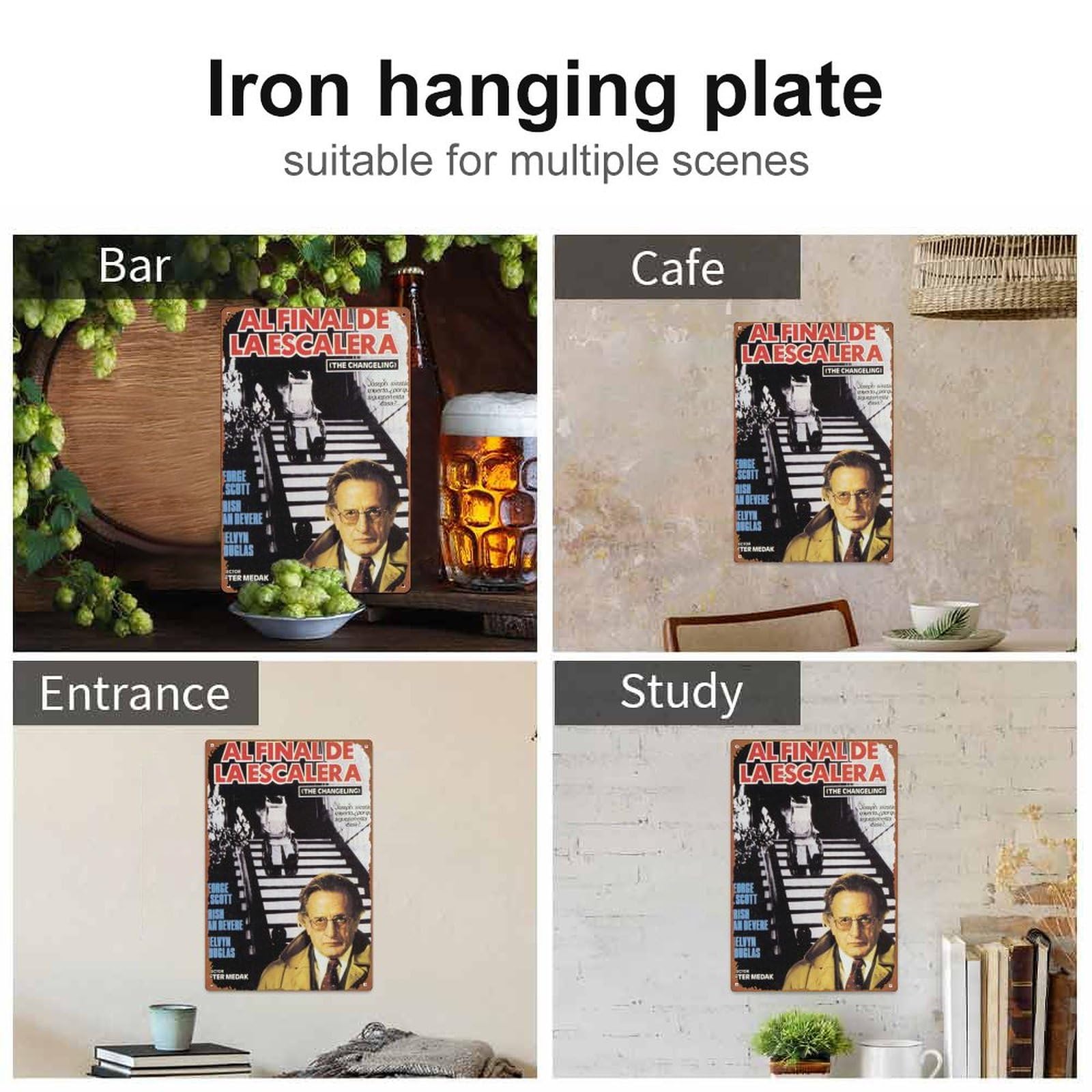The Changeling Professional Tin Poster- Ideal Wall Decor for Bars, Cafes, Offices, Restaurants, Homes, Gardens, Shops, Clubs - 12 X 8 Inches