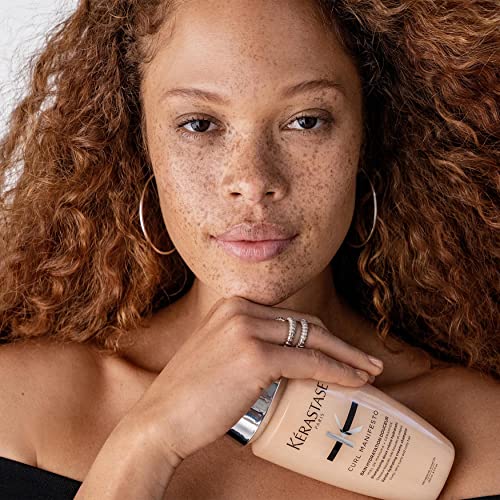 KERASTASE Curl Manifesto Hydratation Douceur Shampoo | Removes Build Up & Hydrates Curls | Softens & Reduces Frizz | For All Wavy, Curly, Very Curly & Coily Hair | 8.5 Fl Oz