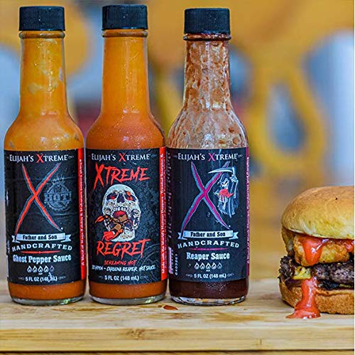 Elijah's Xtreme Ghost Pepper Hot Sauce, Handcrafted Award Winning Blend of Ghost Peppers, Habanero Garlic & Lime, Extreme Heat & Flavor