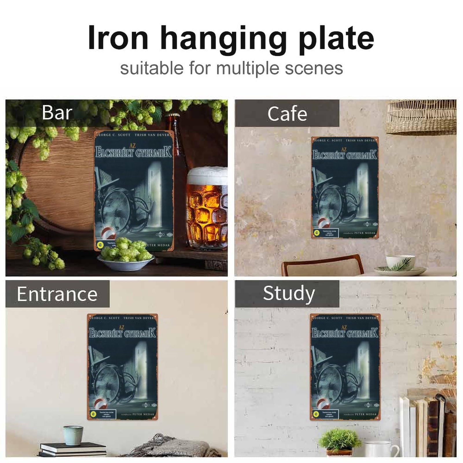 The Changeling Professional Tin Poster- Ideal Wall Decor for Bars, Cafes, Offices, Restaurants, Homes, Gardens, Shops, Clubs - 12 X 8 Inches