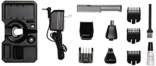 Wahl 9855-300 Groomsman Pro All-in-one Rechargeable Grooming Kit, Black/Silver