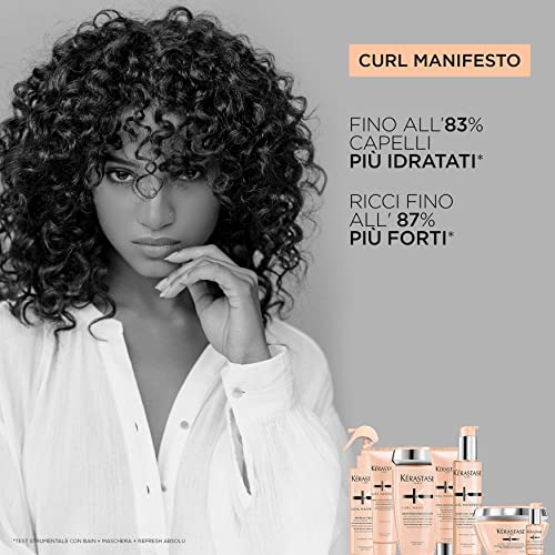 KERASTASE Curl Manifesto Hydratation Douceur Shampoo | Removes Build Up & Hydrates Curls | Softens & Reduces Frizz | For All Wavy, Curly, Very Curly & Coily Hair | 8.5 Fl Oz