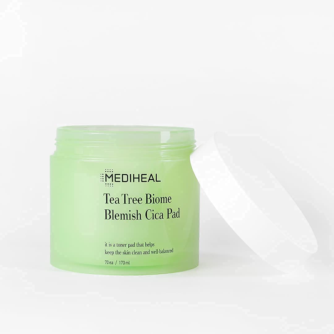 MEDIHEAL Tea Tree Biome Blemish Cica Pad (70 Pads) Korean Manyo Skincare for Sensitive Skin