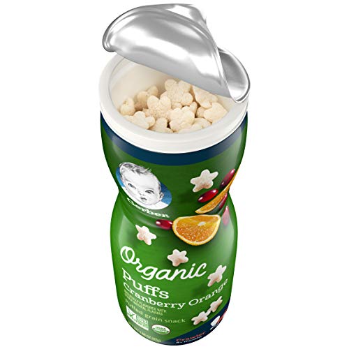Gerber Organic Puffs, Cranberry Orange, 1.48 oz