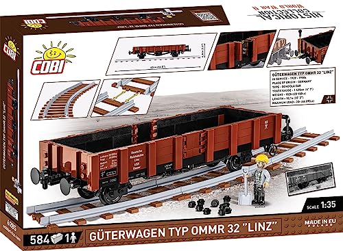 COBI Historical Collection WWII Güterwagen Type Ommr 32 "LINZ Locomotive