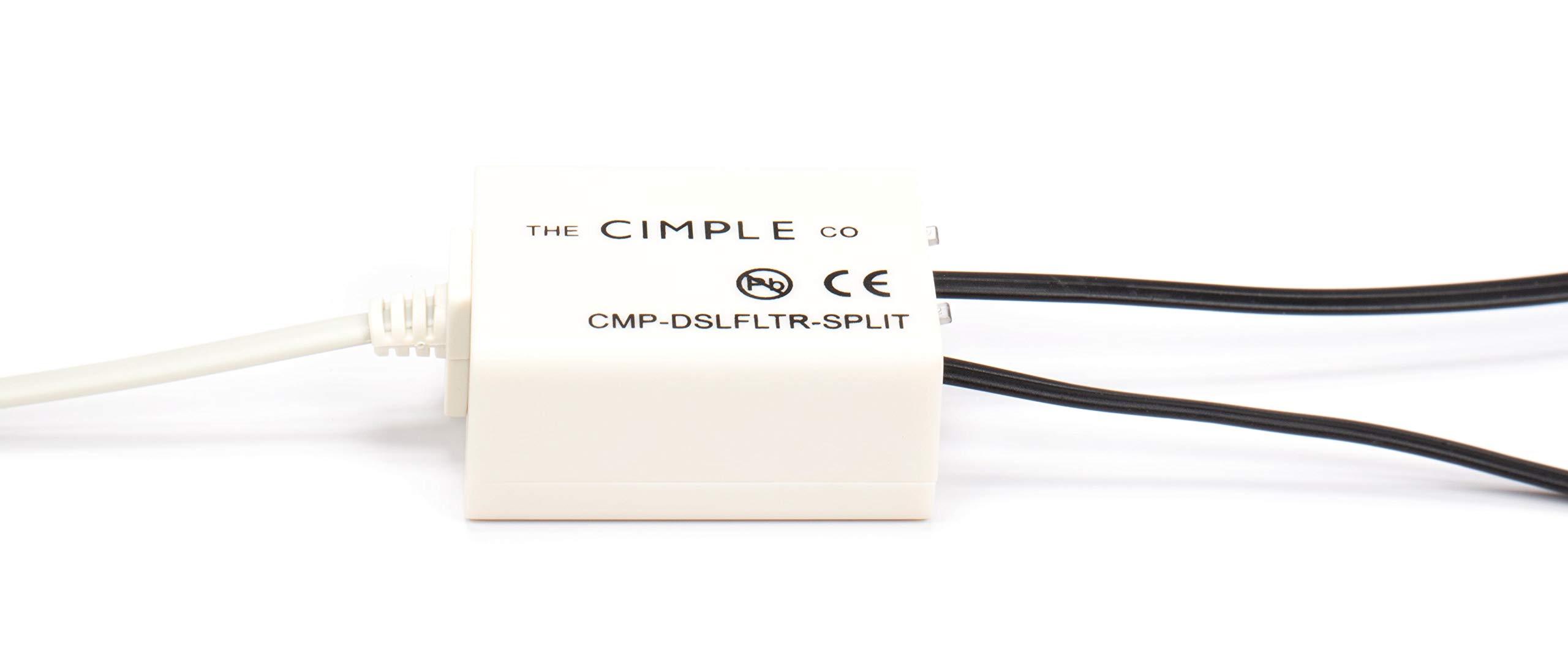 THE CIMPLE CO 2 Wire, 1 Line DSL Filter, with Built in Splitter - for Removing Noise and Other Problems from DSL Related Phone Lines