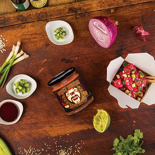 Ghost Scream Hot Sauce - “Chili Garlic Paste” (Asian Style Sambal) - Award Winning Recipe (from a World-Renowned Chef) with Fresh Ghost Chili Peppers, Fiery Red Jalapenos & Fresh Garlic. (9 Oz.)