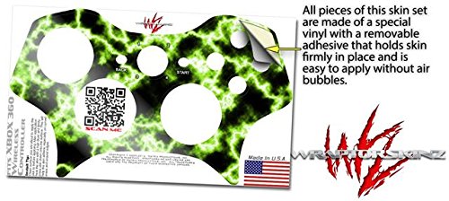 Electrify Green - WraptorSkinz Decal Style Vinyl Skin compatible with XBOX 360 Wireless Controller (CONTROLLER NOT INCLUDED)