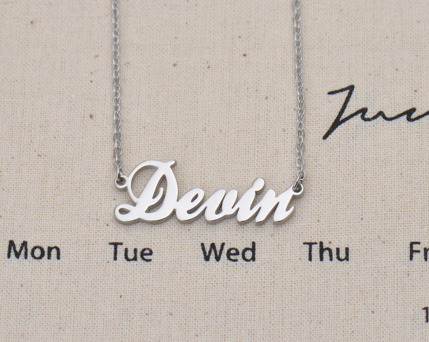 GR859C Custom Made Any Name Necklace Cobi Stainless Steel Jewelry for Mother