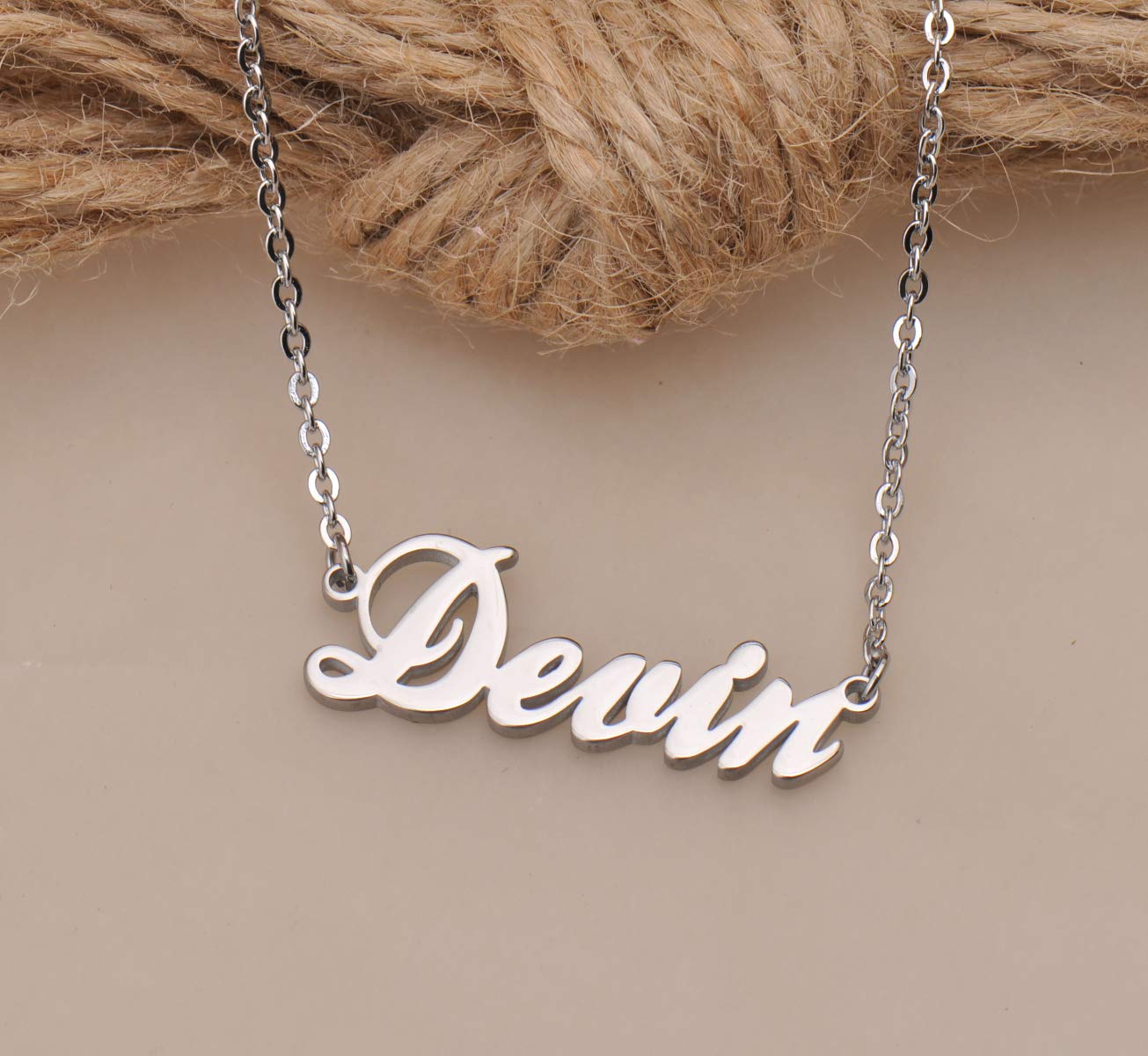 GR859C Custom Made Any Name Necklace Cobi Stainless Steel Jewelry for Mother