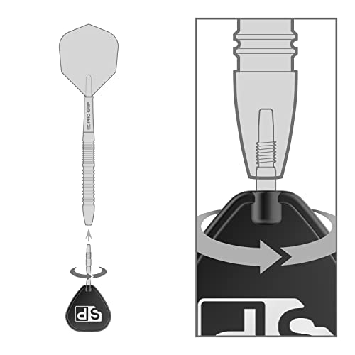 Target Darts Dimitri Van den Bergh Dream Maker G1 23G 90% Tungsten Swiss Point Steel Tip Darts Set, Sand, Black, Yellow and Red (DIMI90% Steel)