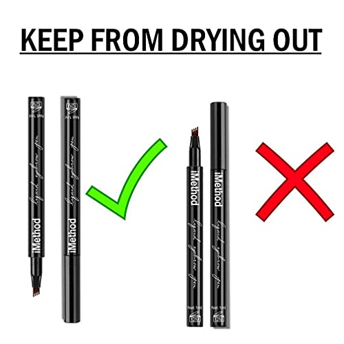 iMethod Eyebrow Pen - iMethod Eye Brown Makeup, Eyebrow Pencil with a Micro-Fork Tip Applicator Creates Natural Looking Brows Effortlessly and Stays on All Day, Light Brown