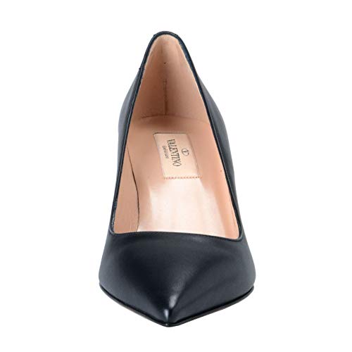 Valentino Women's Black Leather Classic Heeled Pumps Shoes Sz US 6 IT 36