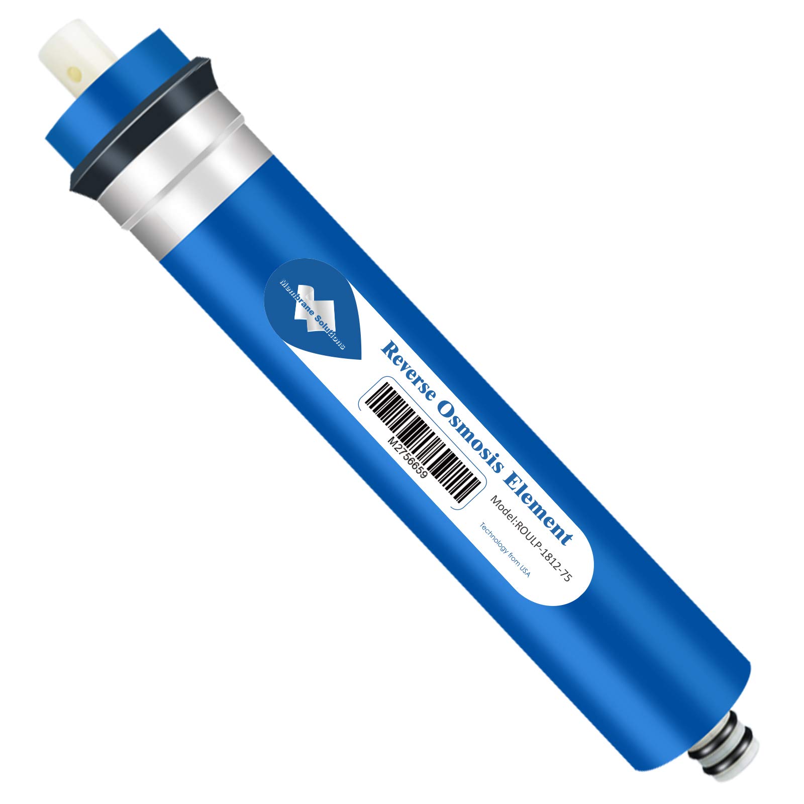 Membrane Solutions 75 GPD RO Membrane, Reverse Osmosis Membrane Element 11.75" x 1.75" Water Filter Replacement for Undersink Home Drinking RO Water Filtration System