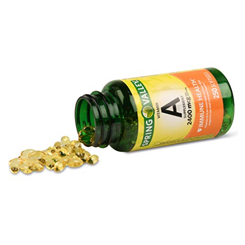 Spring Valley Vitamin A Softgels, 2400mcg, 250 Count