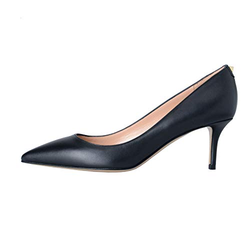 Valentino Women's Black Leather Classic Heeled Pumps Shoes Sz US 6 IT 36