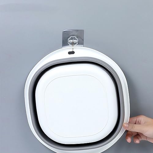 TAMUNI Folding Basin， Folding Wash Basin Portable Laundry Tub Hanging Bathroom Sink Travel Hiking Picnic Cleaning Tool Bathroom Products