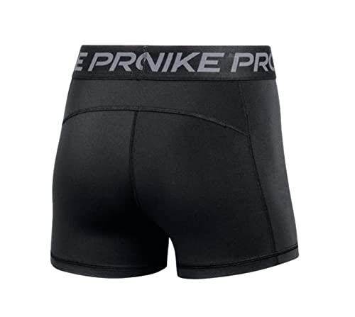 Nike Women's Pro 365 3" Shorts DH4863 010 Black/White/Grey Size Large