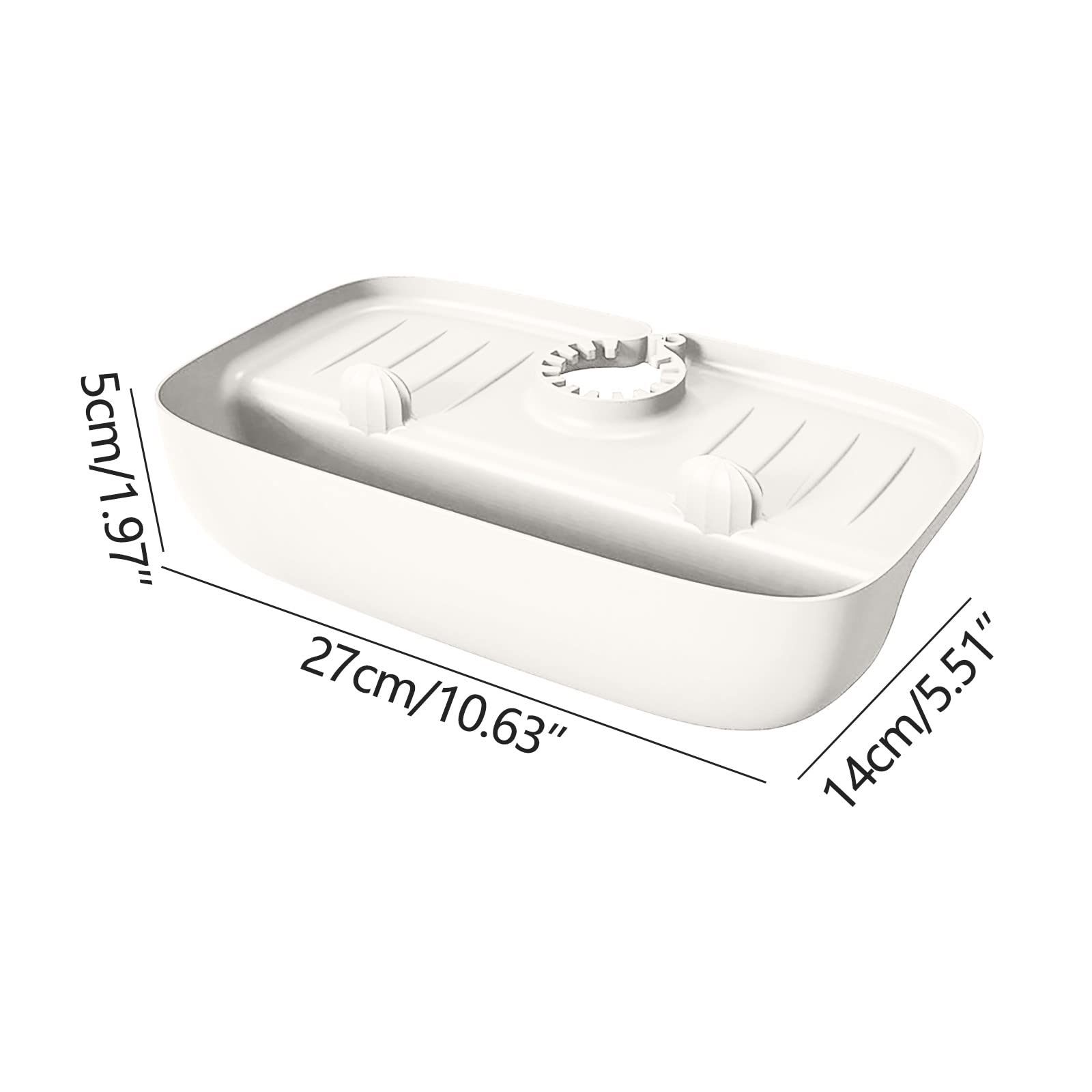 POROPL Kitchen Faucet Splash-Proof Draining Rack - Sink Water Collection Pad Non-Slip Countertop Pad, Kitchen Rag Sponge Wipe Draining Storage Rack Kitchen Bathroom Gadgets (White)